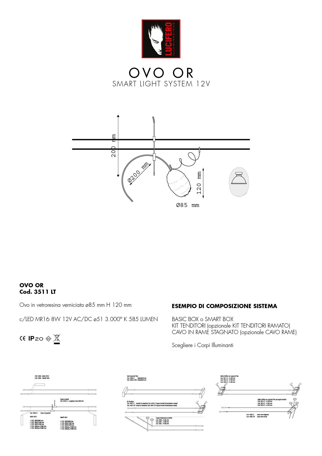 OVO-OR – Lucifero illuminazione